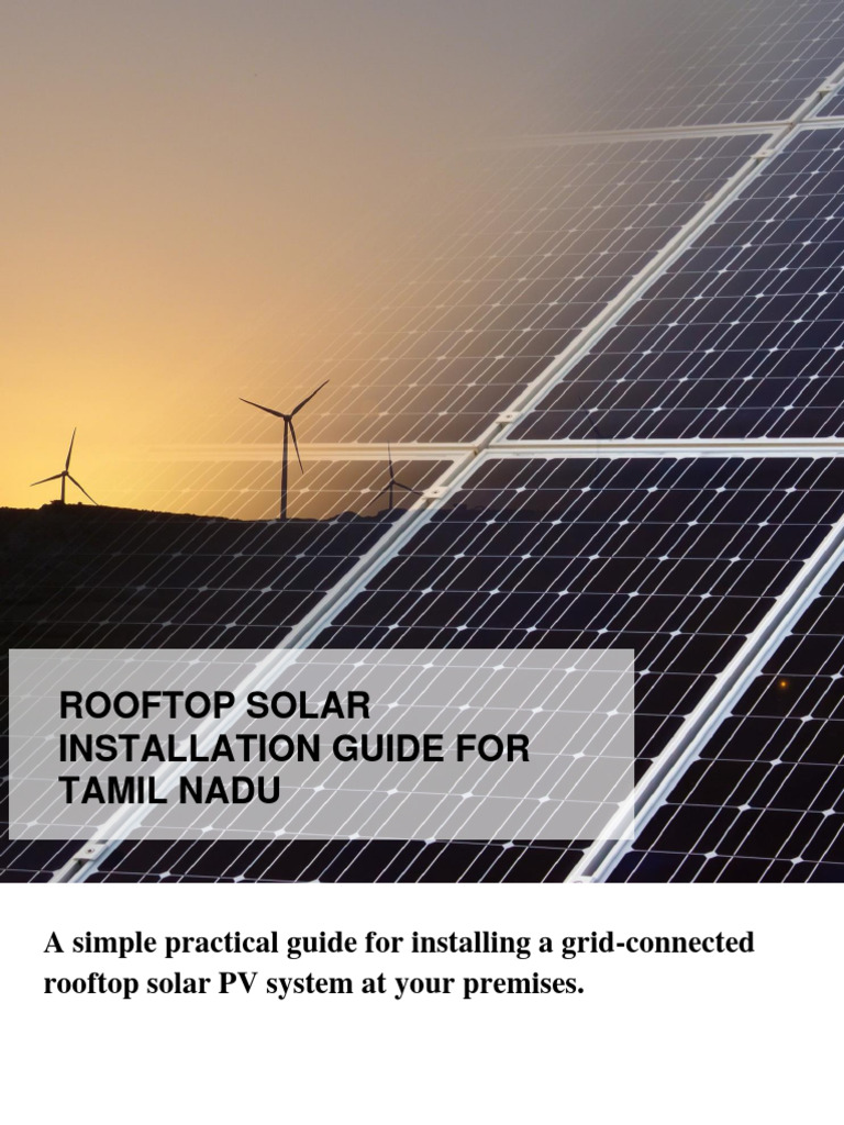 Rooftop Solar Installation Guide For Tamil Nadu | PDF | Power Inverter ...