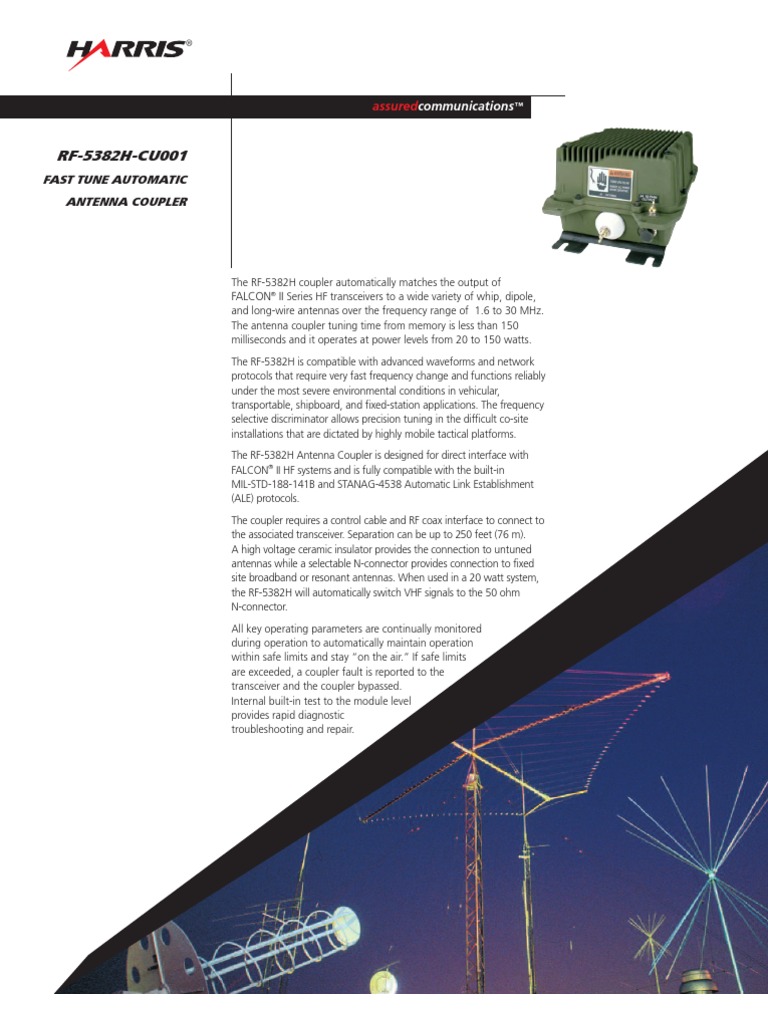 RF 5382h Cu001 150w Coupler | PDF | Antenna (Radio ...