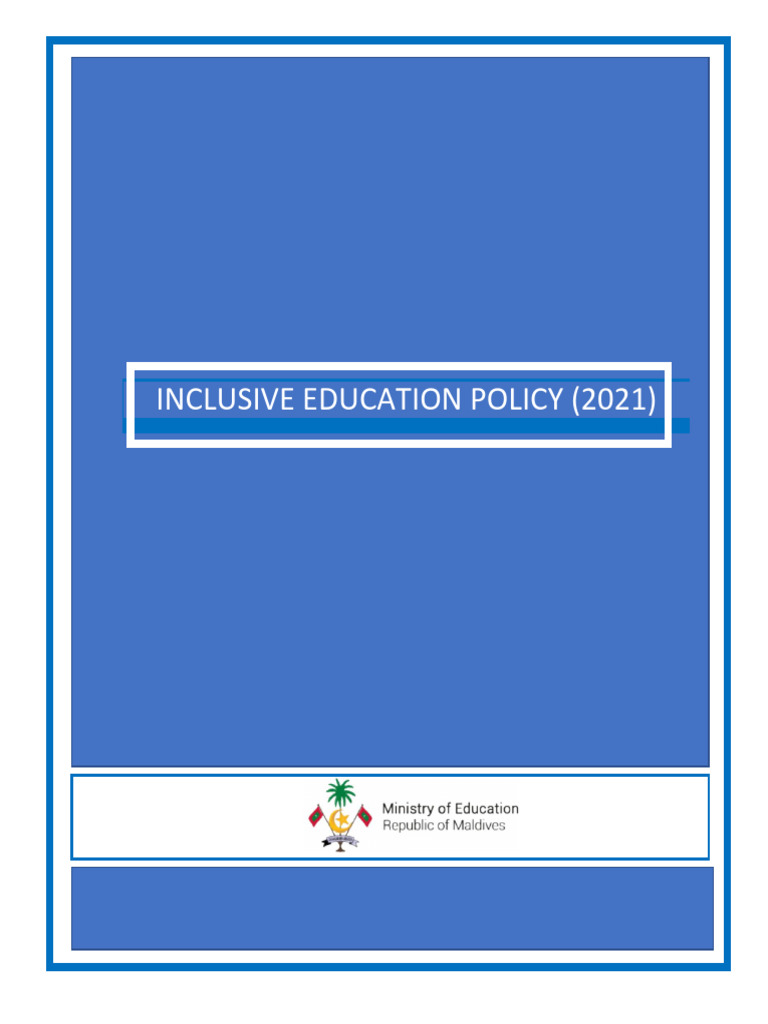 Maldive Inclusive Education Policy 2021 | PDF | Inclusion (Education ...