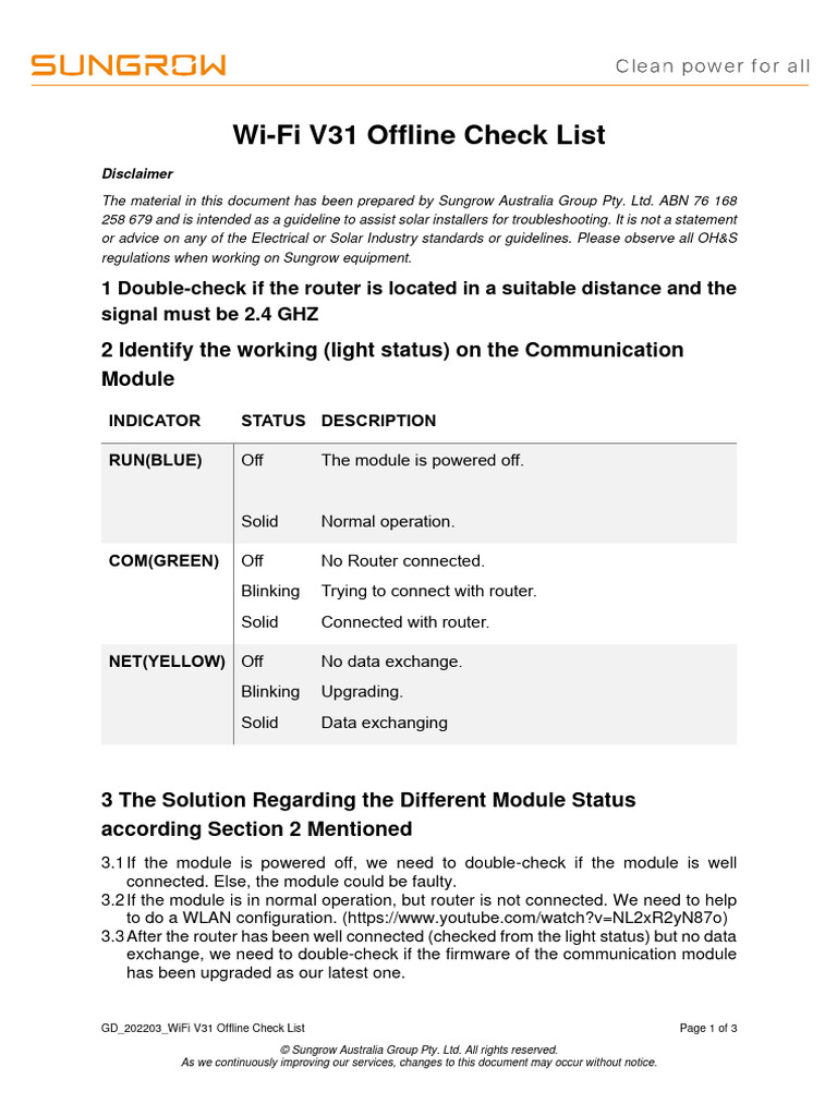 GD - 202203 - WiFi V31 Offline Check List | PDF | Wi Fi | Wireless Lan