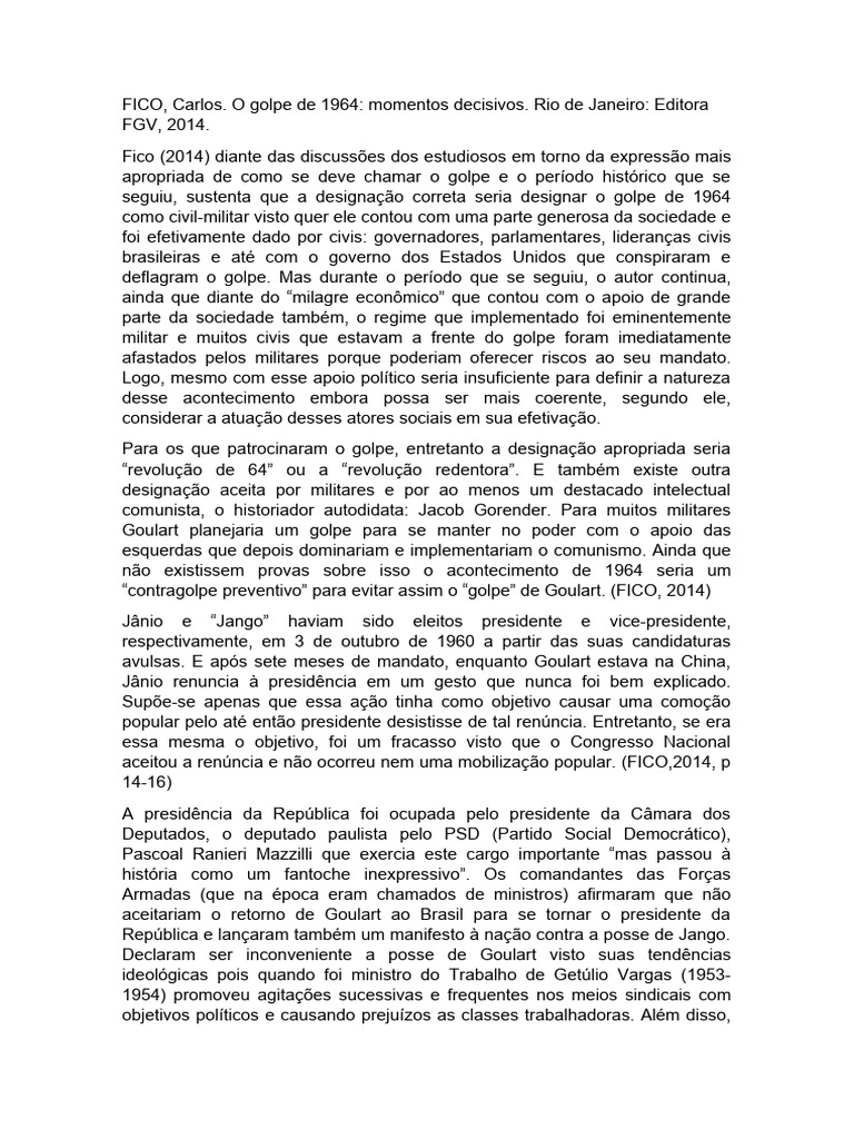 FICO Fichamento | PDF