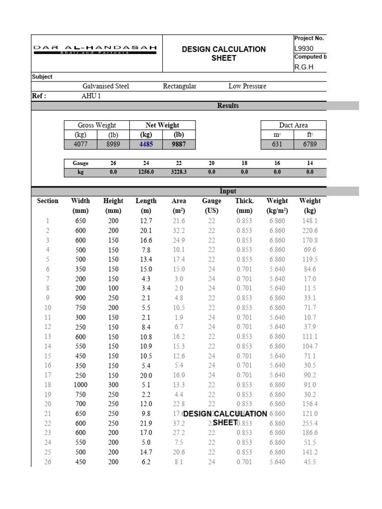 New Microsoft Excel Worksheet | PDF | Sheet Metal | Mechanical Engineering
