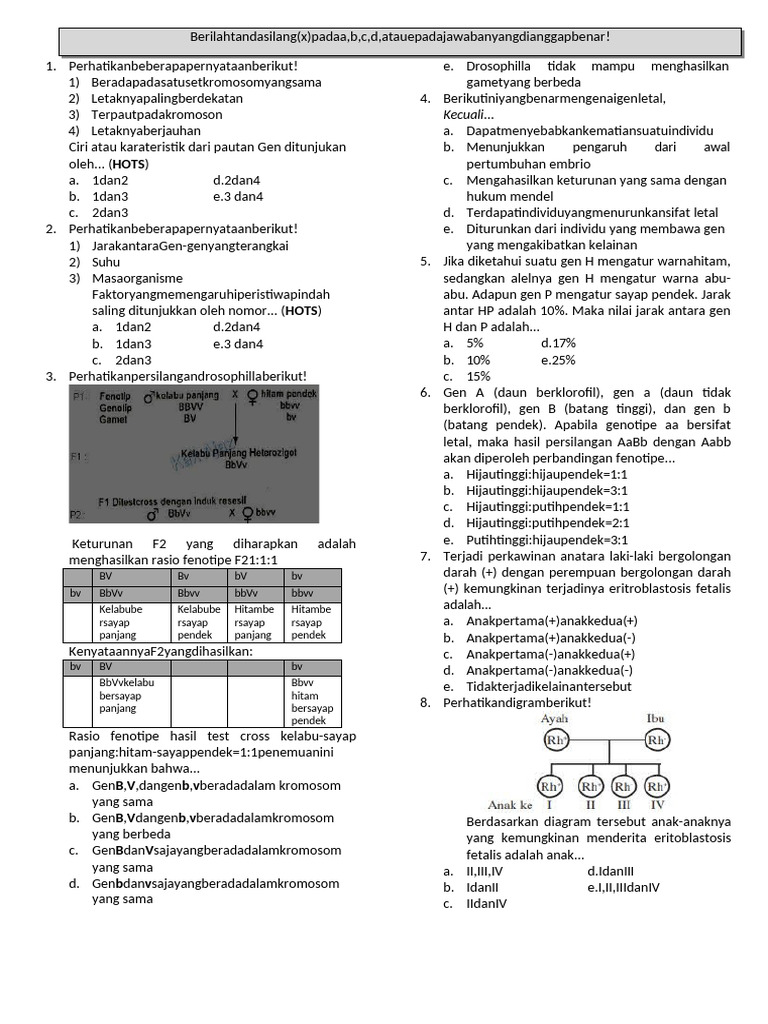 Uhb Xii Biologi.2 | PDF