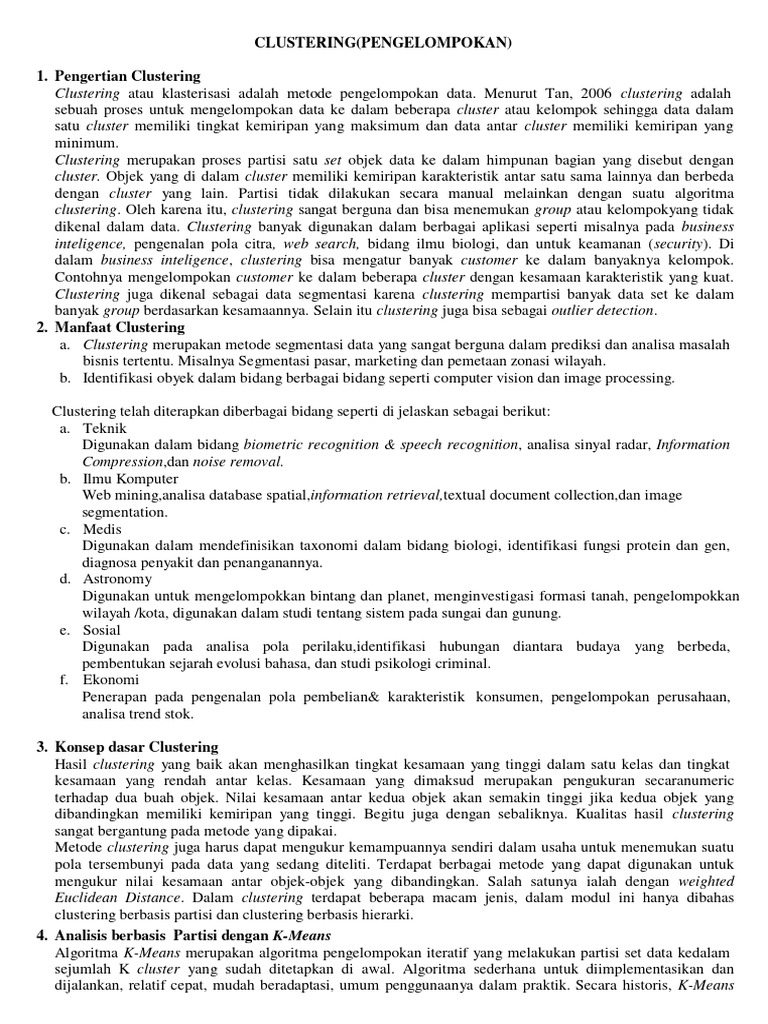 Pengantar Metode Clustering Data | PDF