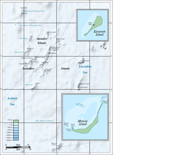 Map of Lakshadweep-En - SVG | PDF | Coastal And Oceanic Landforms ...