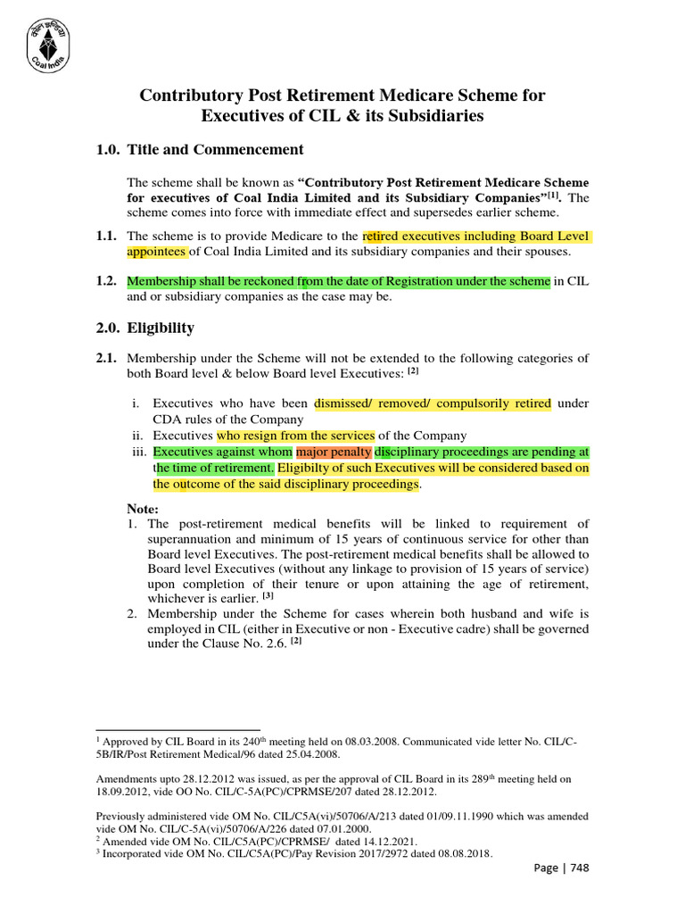 Cprmse Scheme - Ammendments 04.12.2021 | PDF | Hospital | Pension