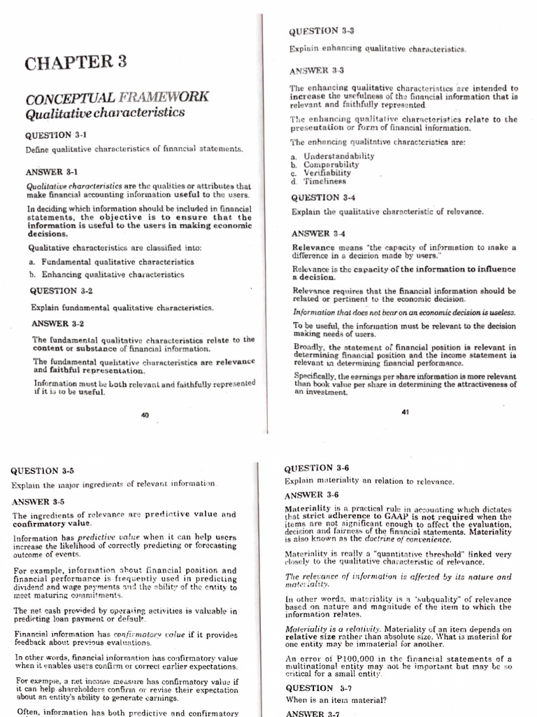 C3 - Conceptual Framework Qualitative Characteristics | PDF | Income ...