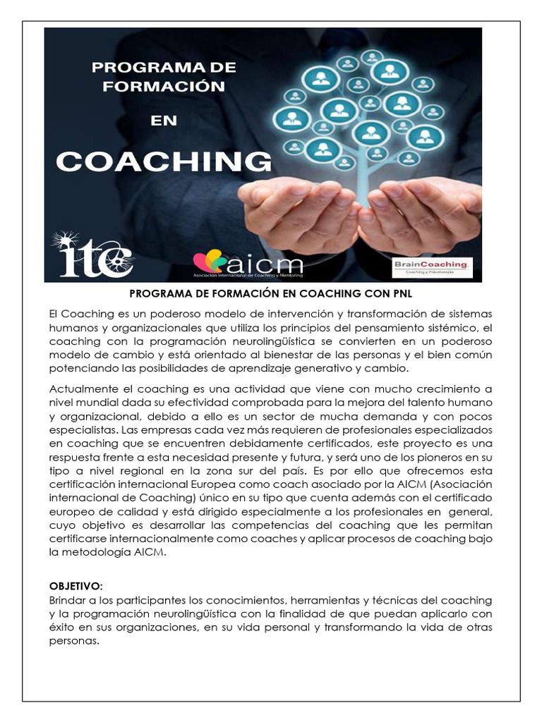 Coaching Con PNL | PDF | Programación neurolingüistica | Business