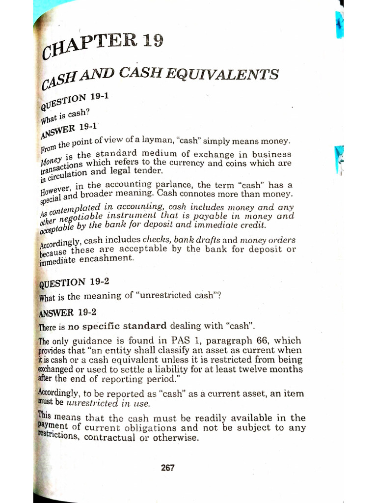 C19 - Cash and Cash Equi | PDF