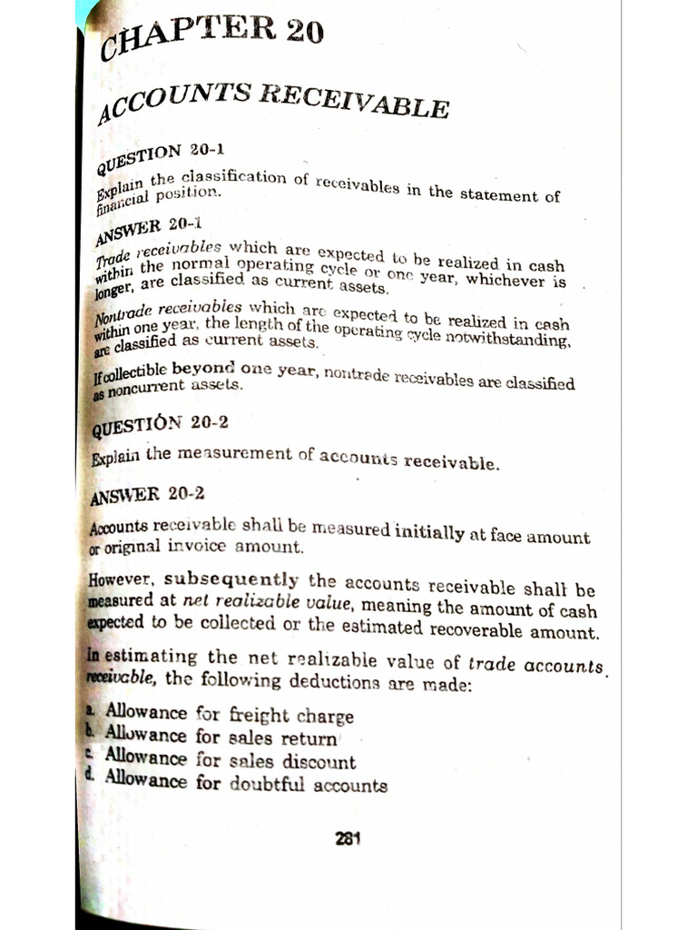 C20 - Accounts Receivable | PDF