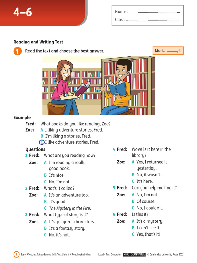 SM2 L4 ExamSkills U456 Reading&Writing | PDF