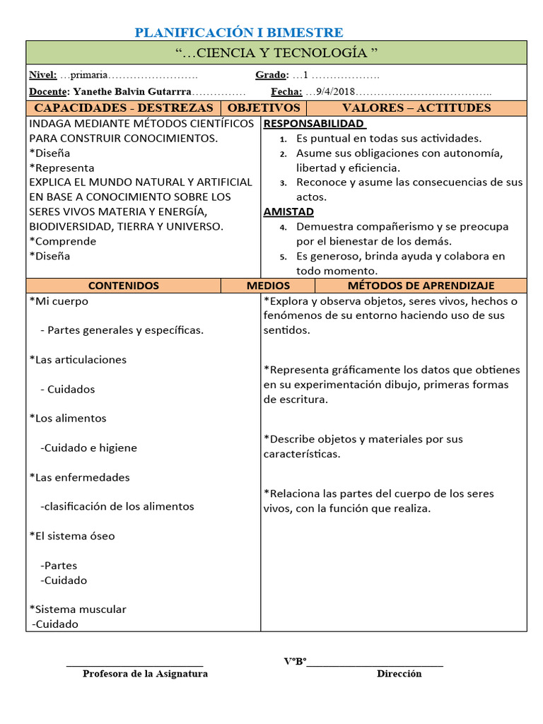 Programación Anual Modelo | PDF | Maestros | Aprendizaje