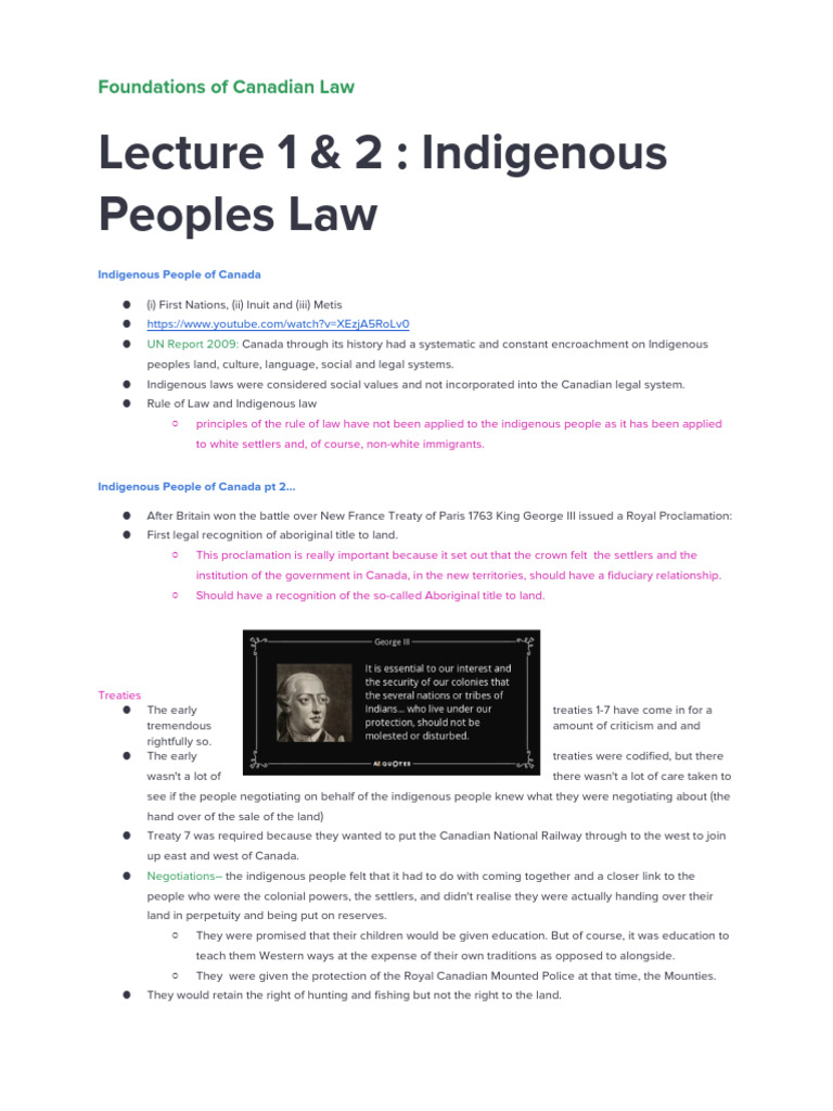 Indigenous Peoples Law | PDF | Canada | Justice