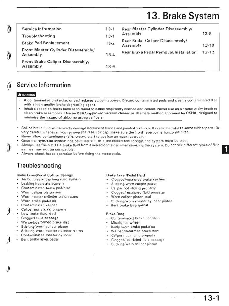 13 - Brake System | PDF