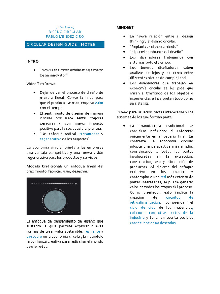 Notas circular design guide | PDF | Diseño | El pensamiento de diseño