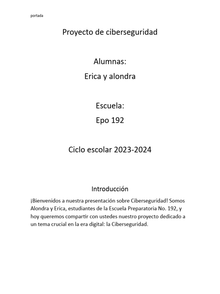 Proyecto de Ciberseguridad 2023-2024 | PDF | Seguridad | La seguridad informática