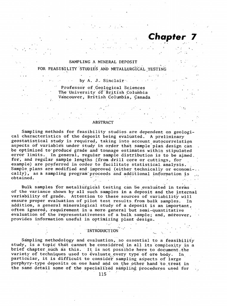 CH 07 Sampling Deposit | PDF | Variance | Sampling (Statistics)