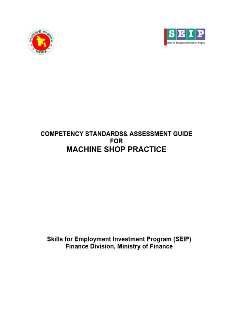 Competency Standard and Assessment Guide For Machine Shop Practice ...