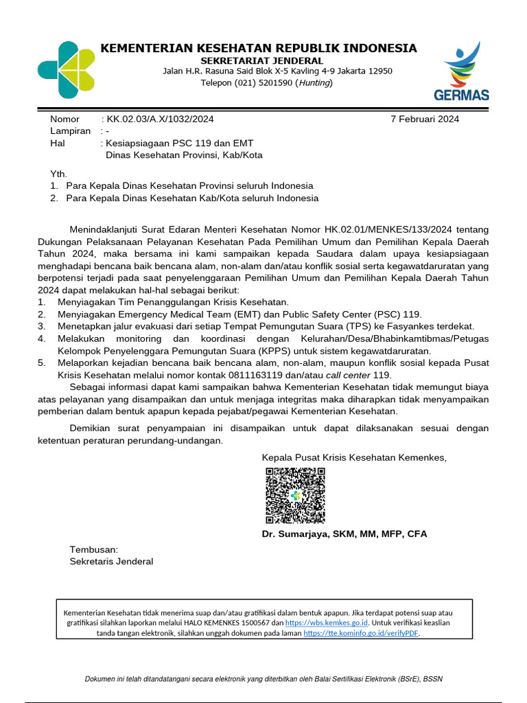 Kesiapsiagaan PSC 119 dan EMT Dinkes Prov-Kab-Kota | PDF Kesiapsiagaan PSC 119 dan EMT Dinkes Prov-Kab-Kota | PDF