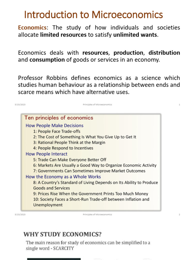Introduction of Economics (Titu) | PDF | Economics | Microeconomics