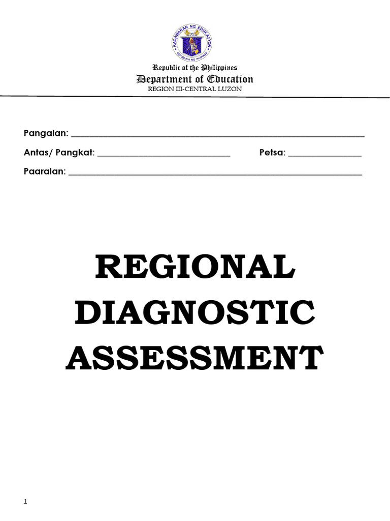 Regional Diagnostic Assessment | PDF