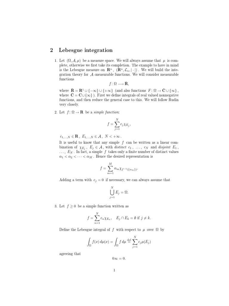 real_analysis_II | PDF | Measure (Mathematics) | Lebesgue Integration