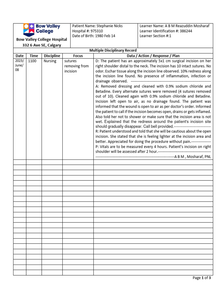 DARP Charting NF2 | PDF