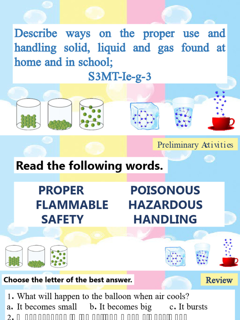 SCIENCE-GRADE-3-COT-1 Power Point | PDF | Safety | Physical Sciences