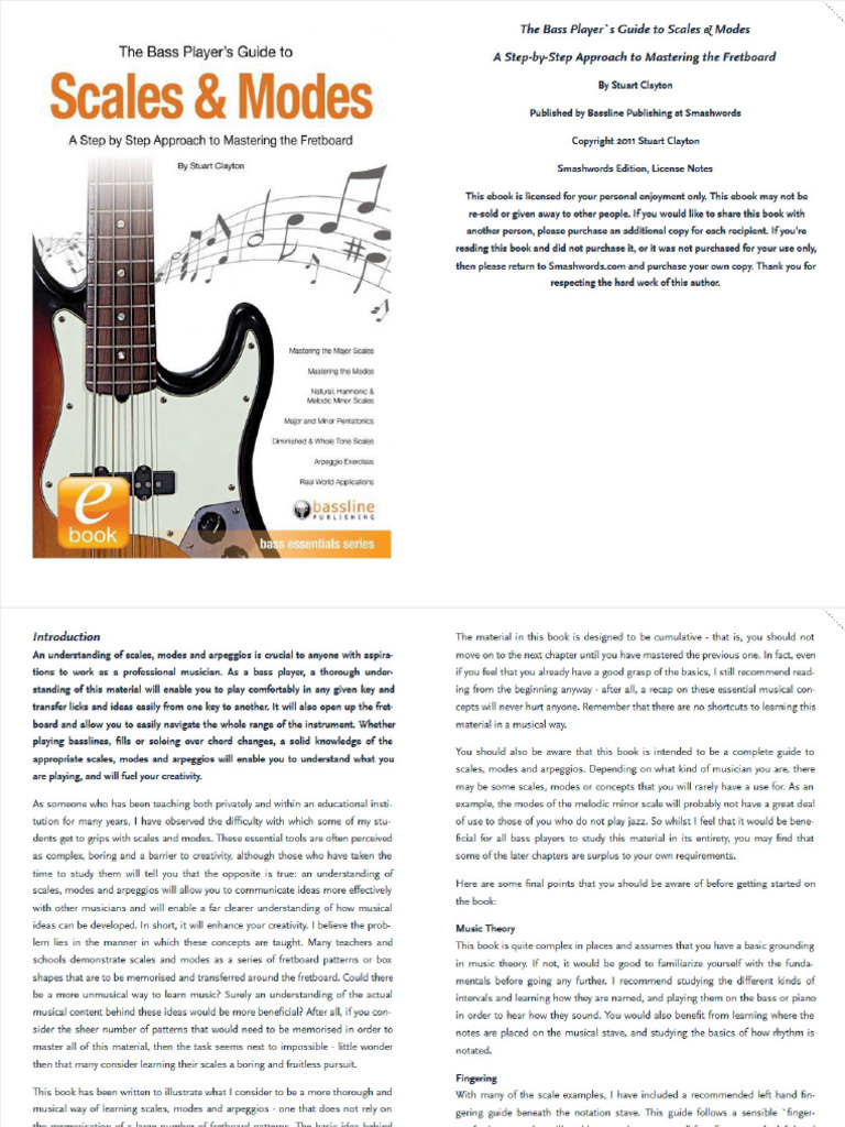 The Bass Player's Guide To Scales & Mode | PDF