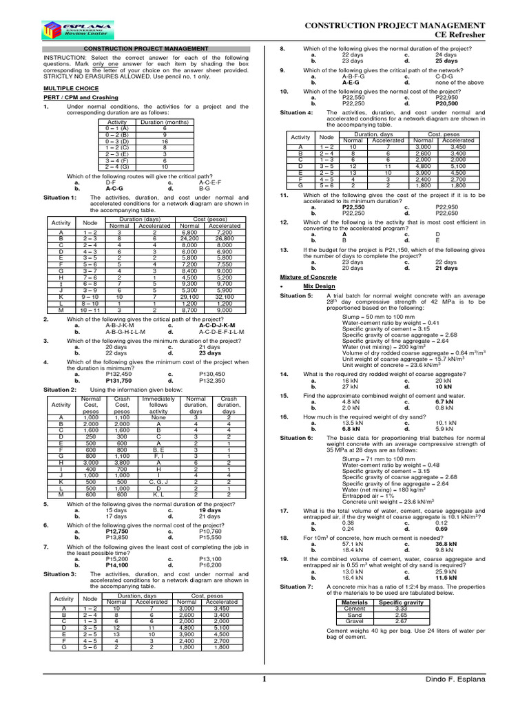 CPM Handouts | Download Free PDF | Concrete | Construction Aggregate