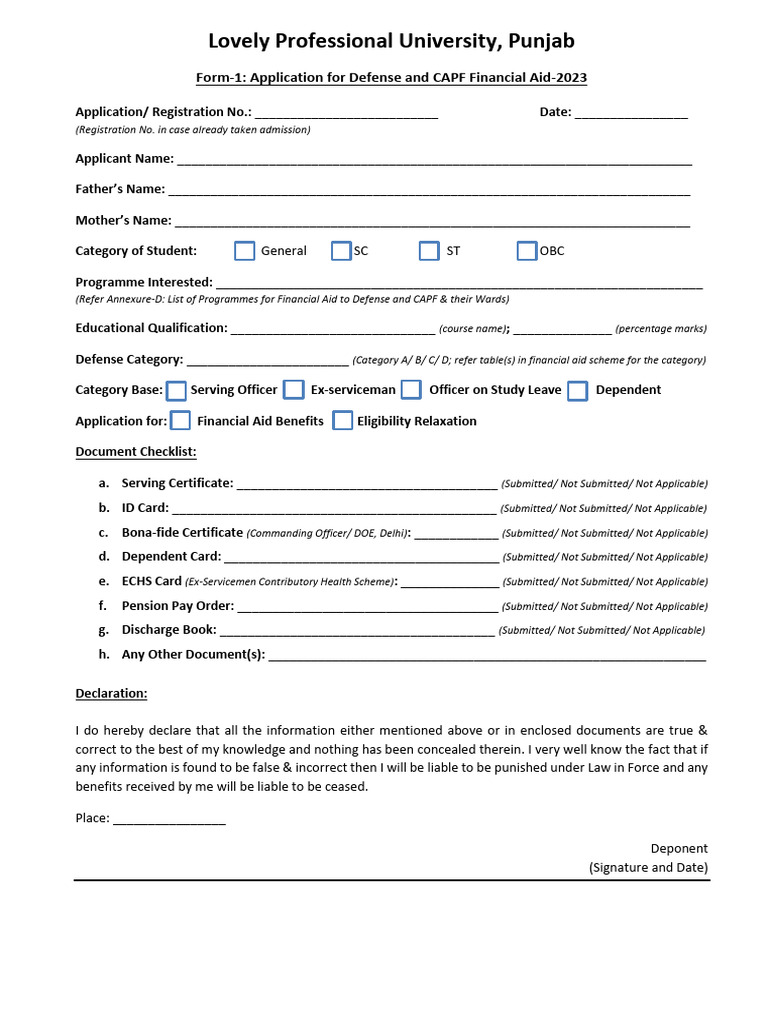 Defence Form | PDF | Government