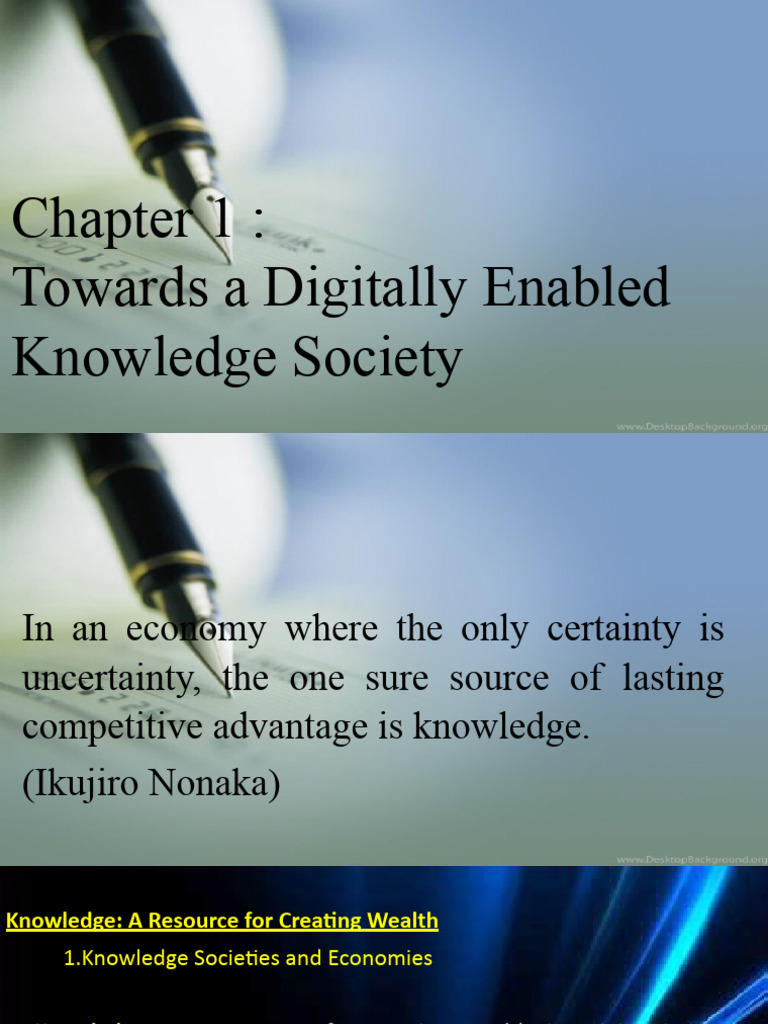 CHAPTER 1-KM Towards A DIgitally Enabled Knowledge Society | PDF | Knowledge | Information