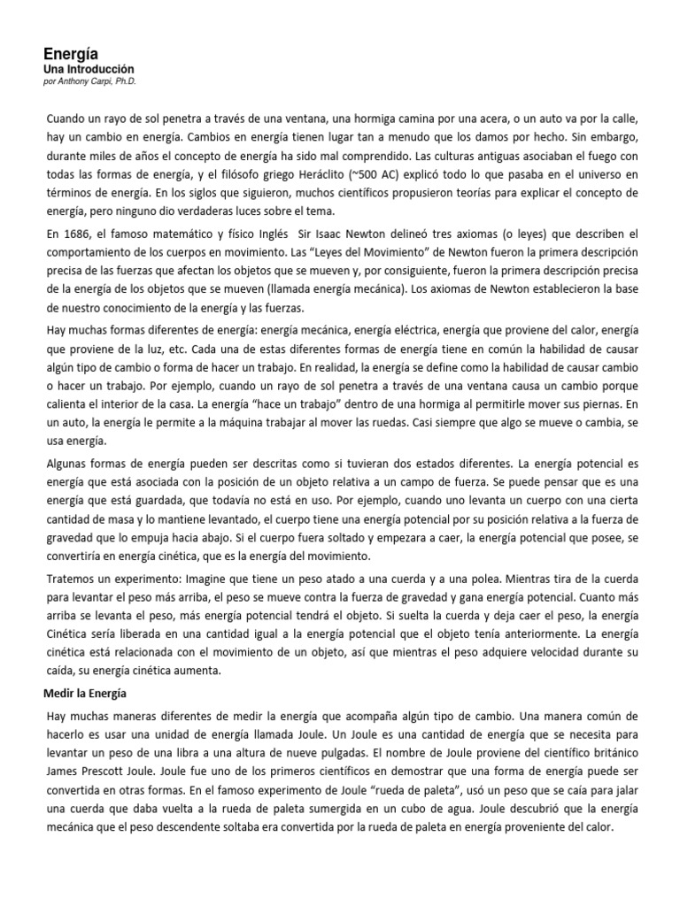 A3. Energía. | PDF | Calor | Termodinámica