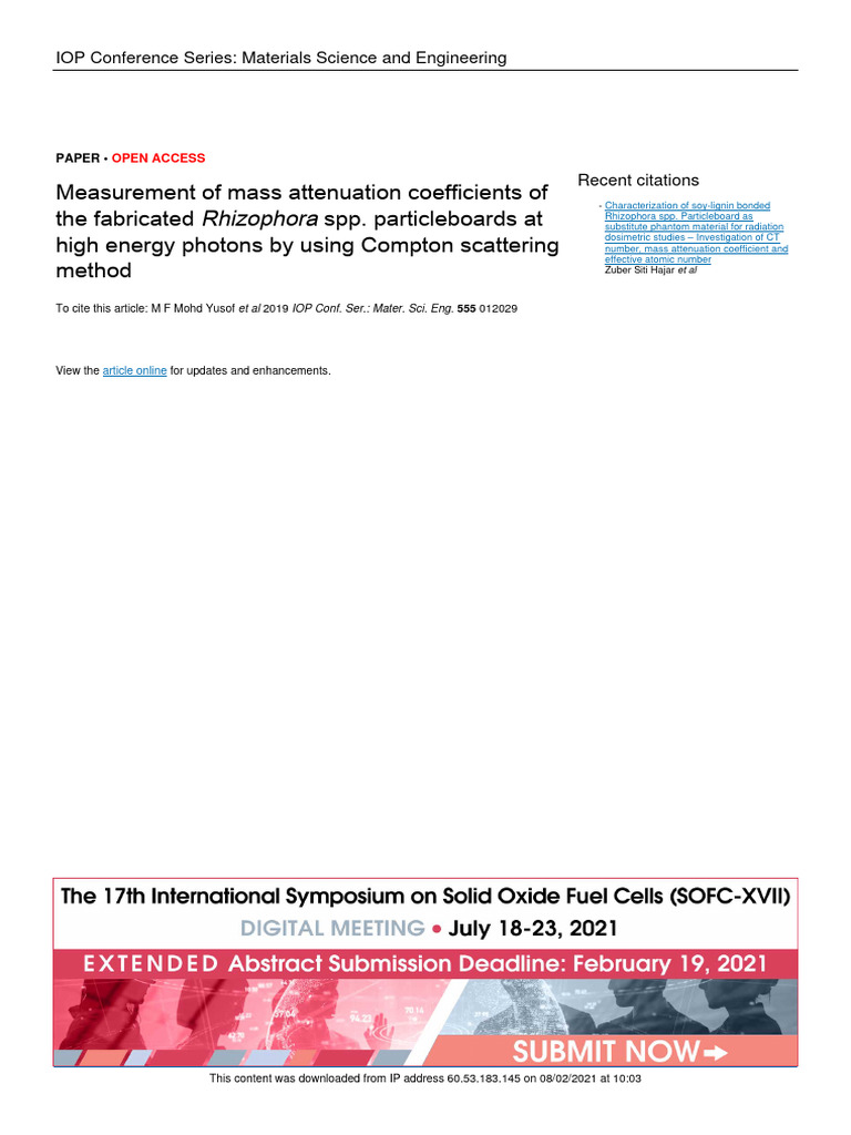 IOP Conf. Ser. Mater. Sci. Eng. 2019 555 012029 | PDF | Attenuation ...