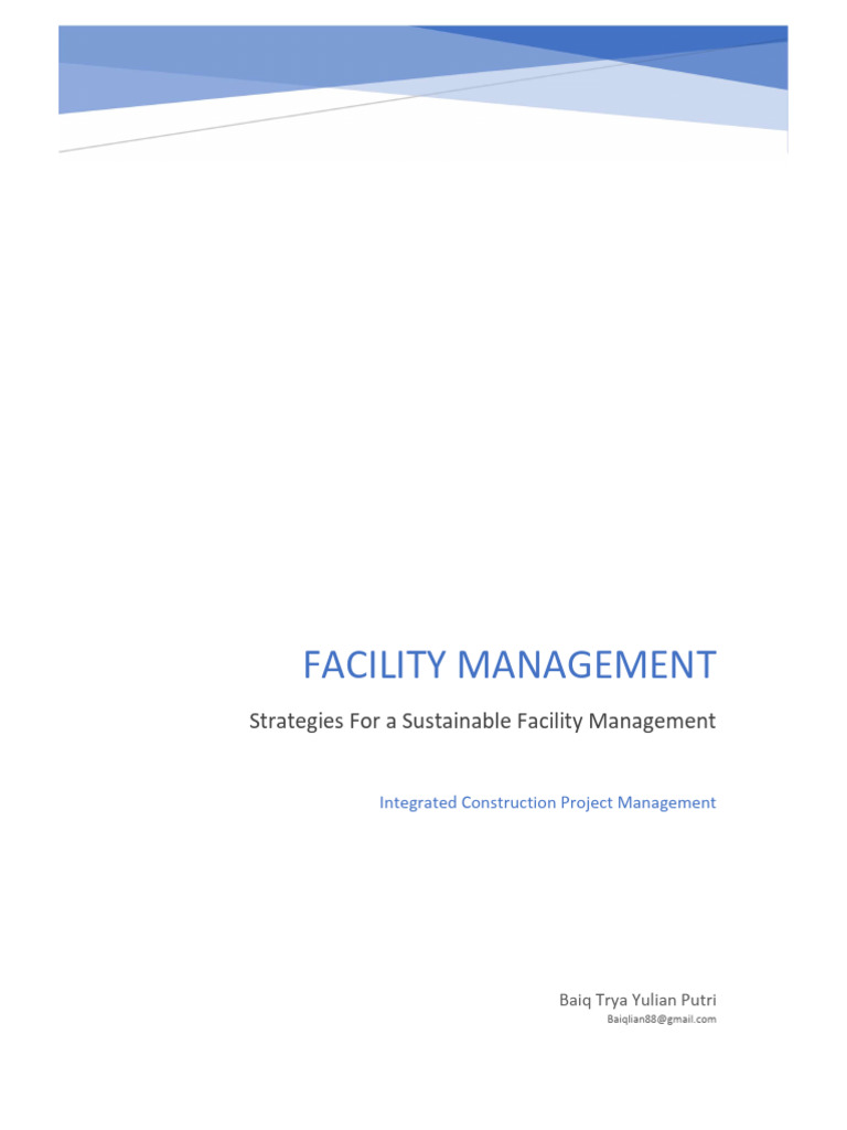 Strategies For A Sustainable Facility Management | PDF | Sustainability | Efficient Energy Use