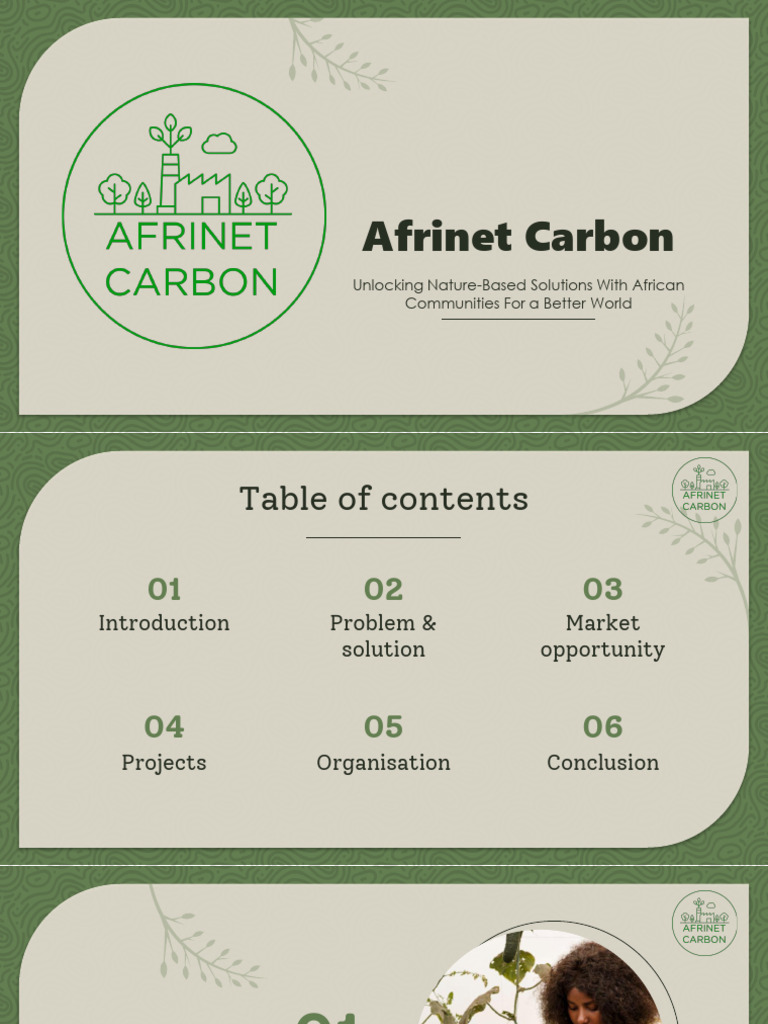 Afrinet Carbon Ltd-Pitch Deck | PDF | Carbon Sequestration | Climate ...