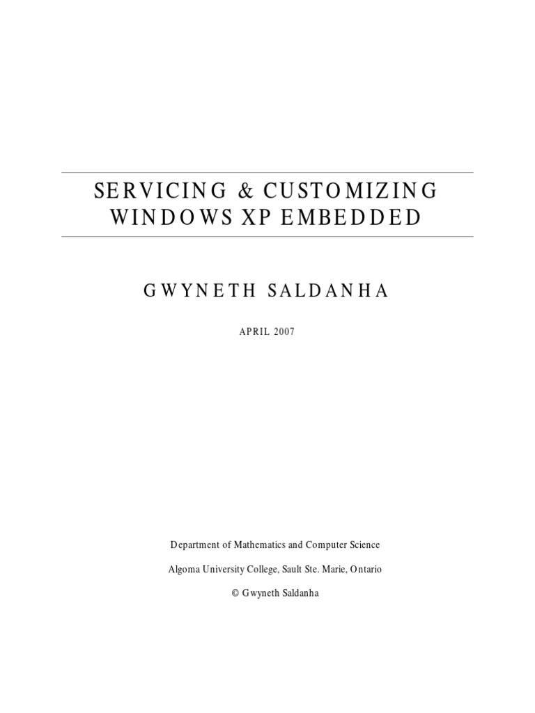 Winxp Embeded Mastering | PDF | Microsoft Windows | Windows Xp