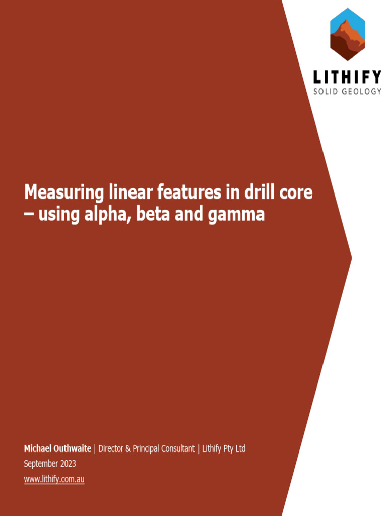 Measuring Linear Features in Drill Core | PDF