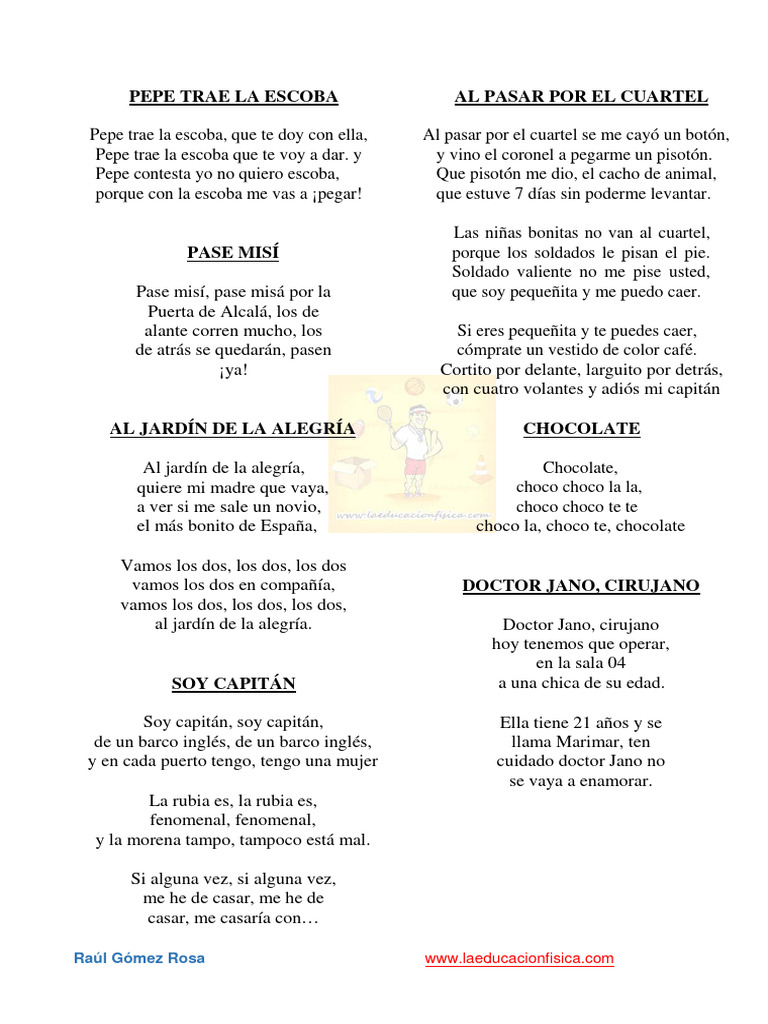 UD 3 - 1C Canciones - Pasacalles | PDF