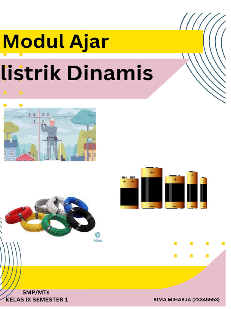 Modul Ajar Rima Miharja Listrik Dinamis Kelas 9 | PDF