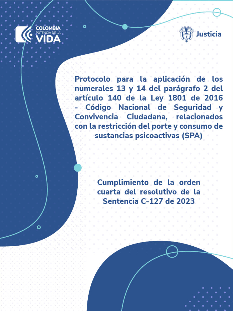 Protocolo Drogas | Descargar gratis PDF | Debido al proceso | La dependencia de sustancias