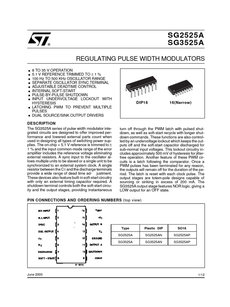 SG 2525 | PDF | Electronic Oscillator | Amplifier