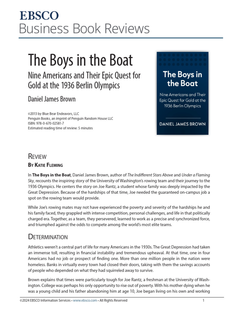The Boys in The Boat | PDF | Copyright | Rowing (Sport)
