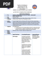 Activity Completion Report: 1 Slac (School Learning Action Cell ...