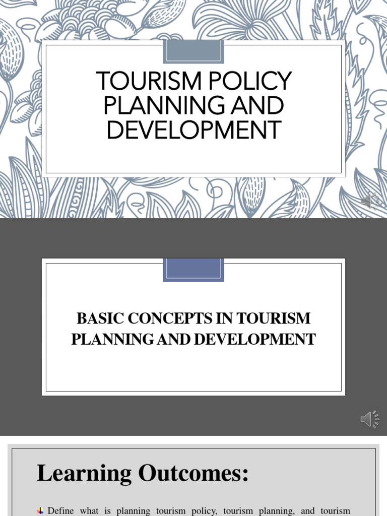1-Basic Concepts in Tourism Planning and Development | PDF | Tourism | Policy