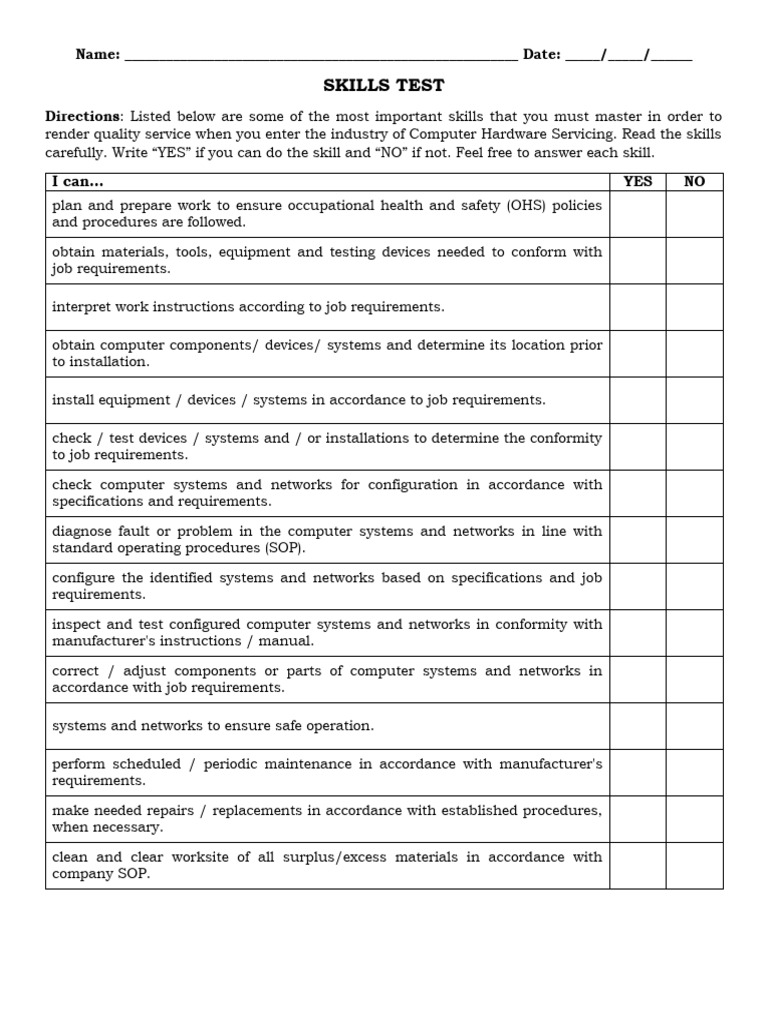 Q4 Skills Test | PDF
