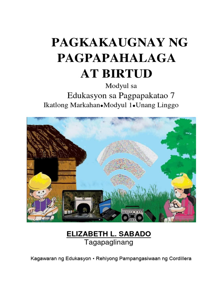 EsP7 Q3 W1 Pagkakaugnay NG Pagpapahalaga at Birtud Elizabeth Sabado ...
