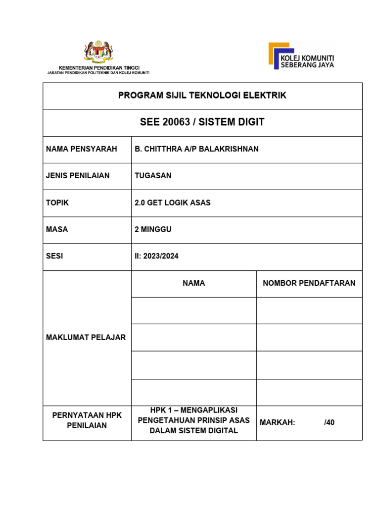Tugasan - S22324 - See 20063 | PDF