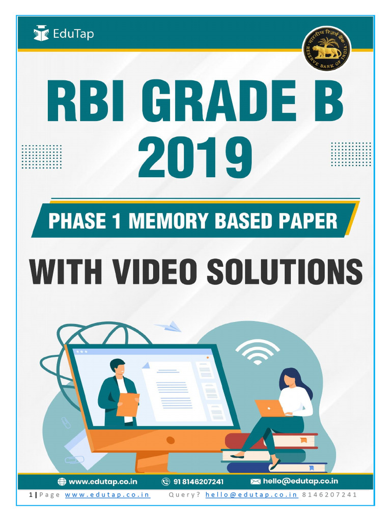RBI Grade B 2019 Phase 1-2 PYQs | PDF