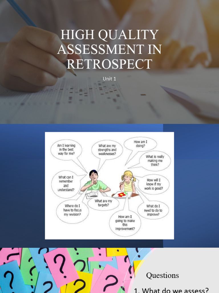 High Quality Assessment Overview | PDF | Educational Assessment ...